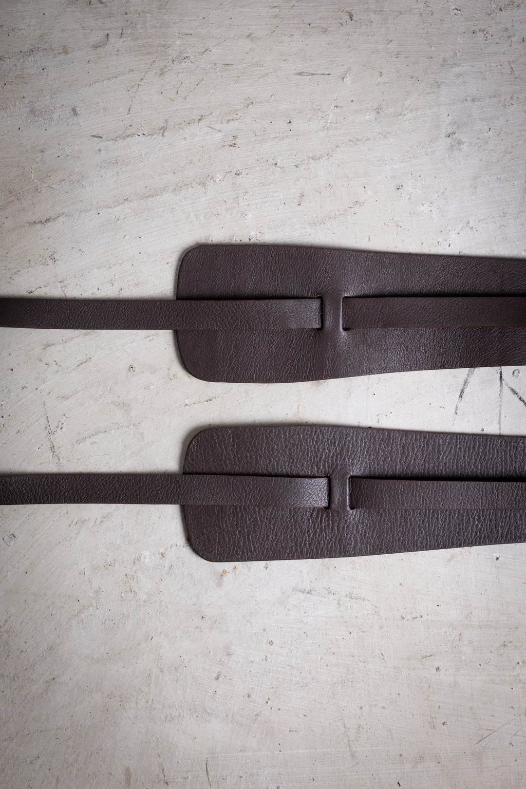 Women's Leather Bustier Belt - C255-942_MOKA | Compagnia Italiana